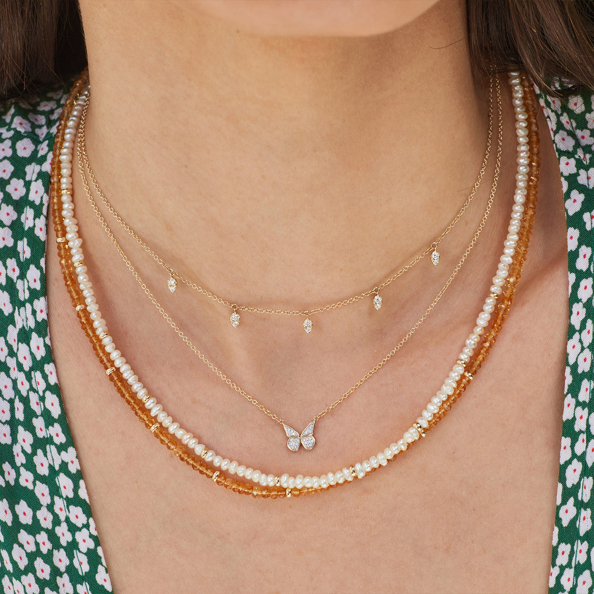 Diamond Bar Chain Bracelet — EF Collection®