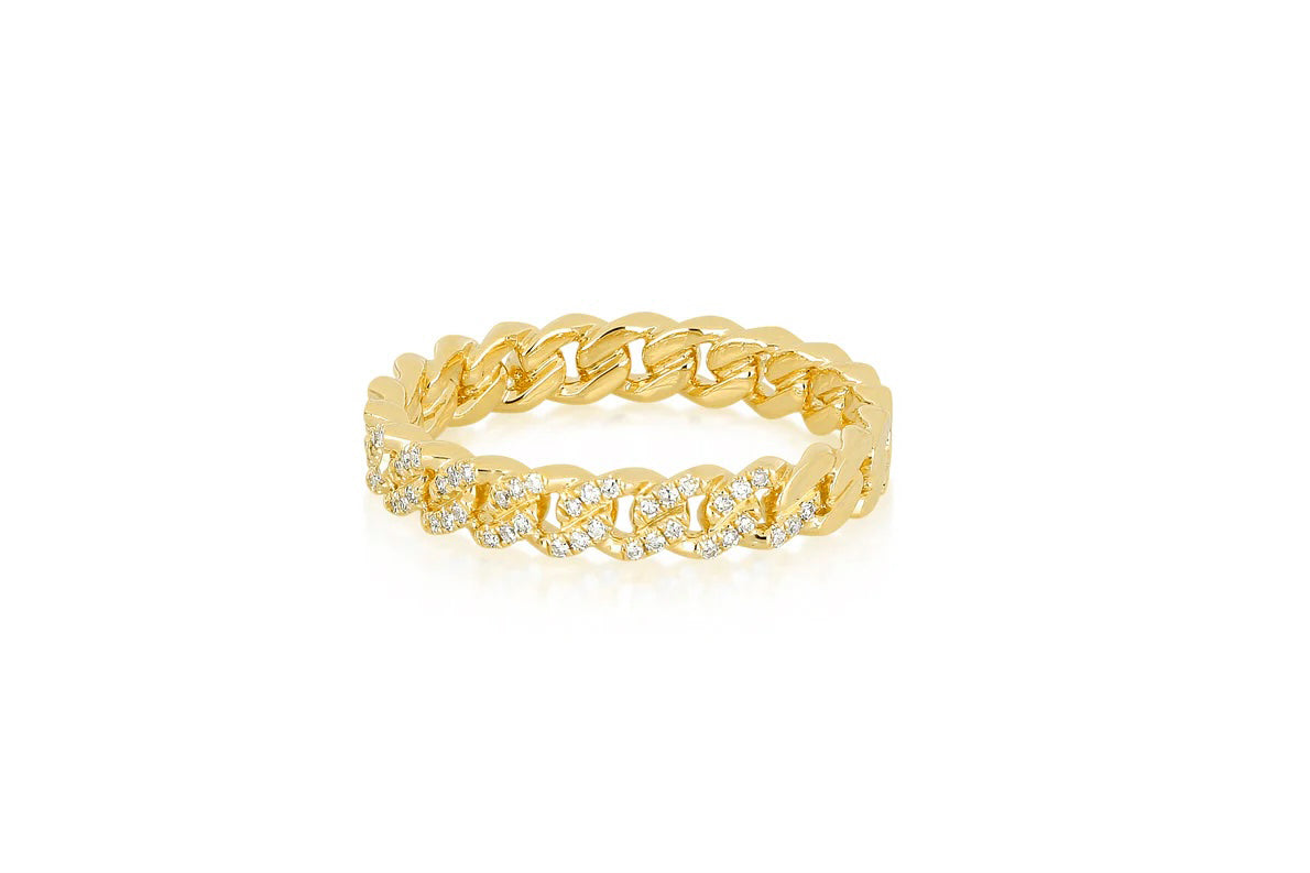 Diamond Curb Chain Ring — EF Collection®