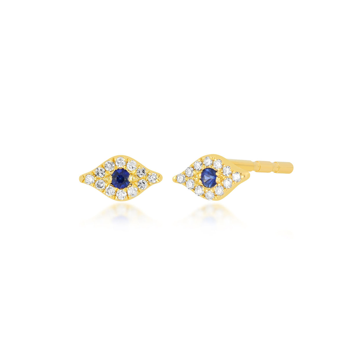 Diamond Mini Evil Eye Stud Earring — EF Collection®