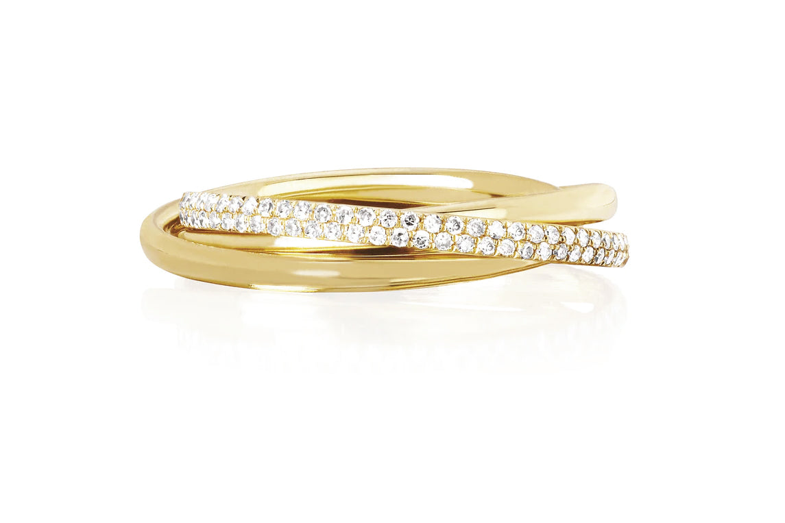Jumbo Triple Interlocking Eternity Ring — EF Collection®