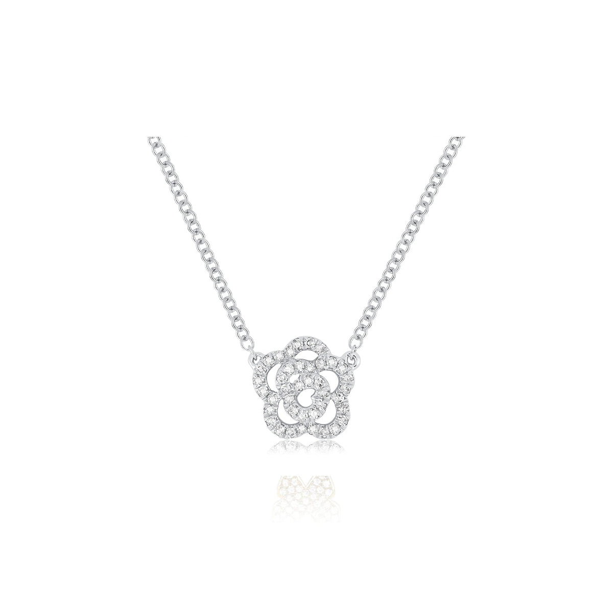 Diamond Rose Necklace | 14k Gold | EF Collection — EF Collection®