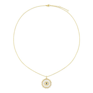 Floating Evil Eye Necklace | 14k Gold | EF Collection — EF Collection®