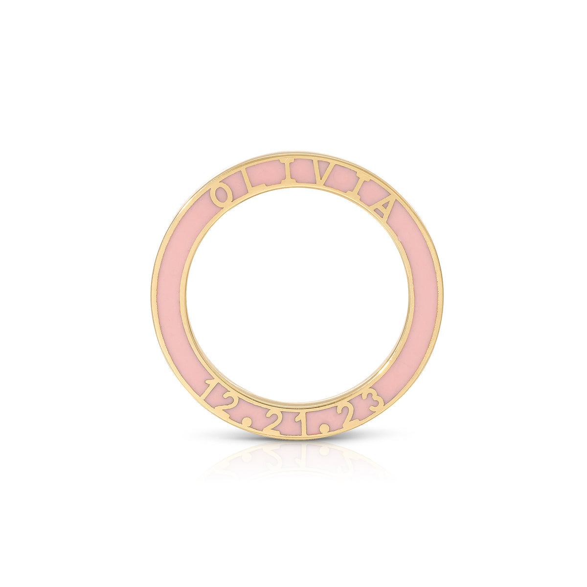 Gold and Enamel Personalized Eternity Band | 14k Gold | EF Collection ...