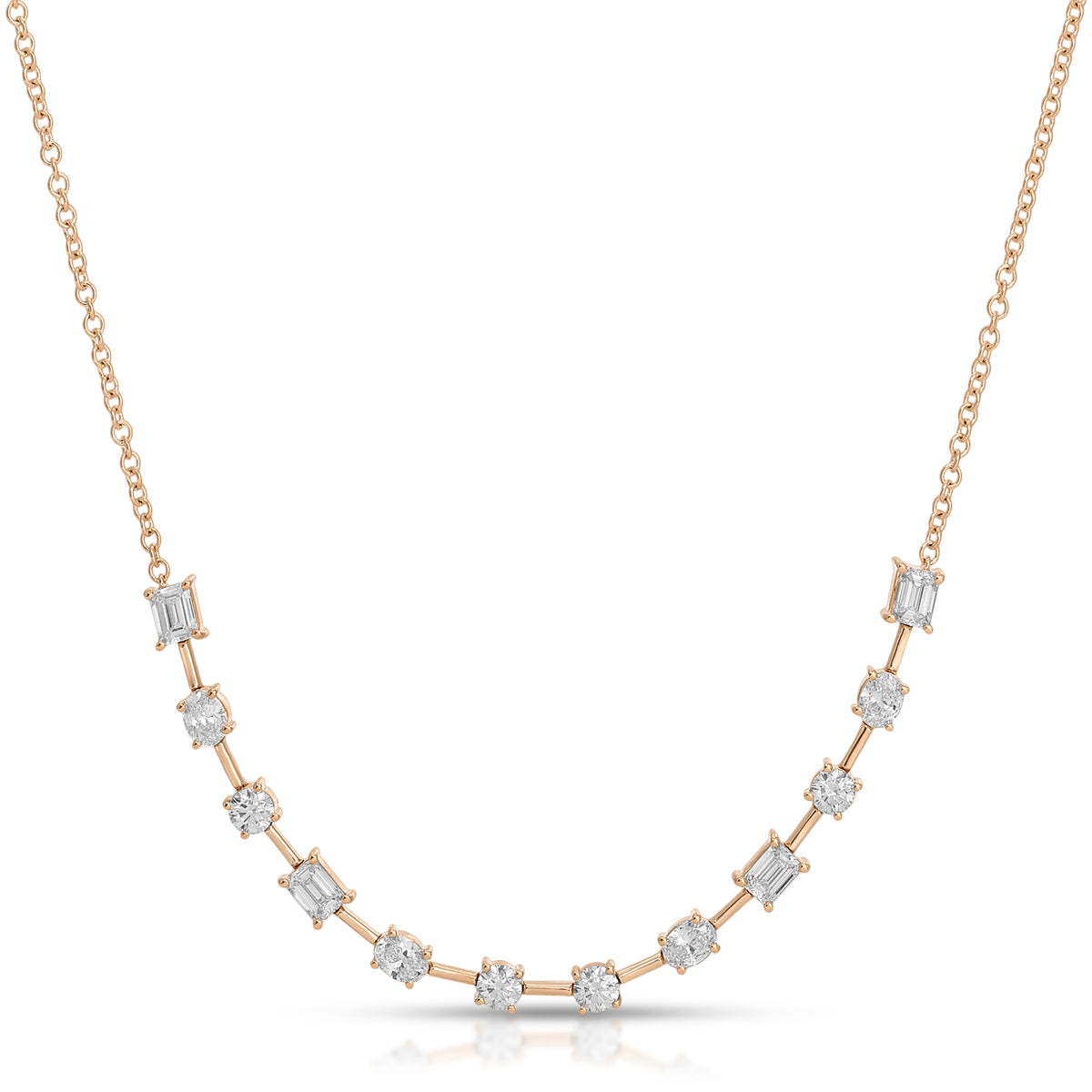 Mixed Shape Diamond Segment Necklace — EF Collection®
