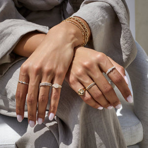 Diamond Cluster Ring | 14k Gold | EF Collection — EF Collection®