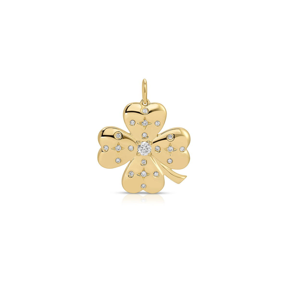 Jumbo Lucky Clover Charm | 14k Gold | EF Collection — EF Collection®