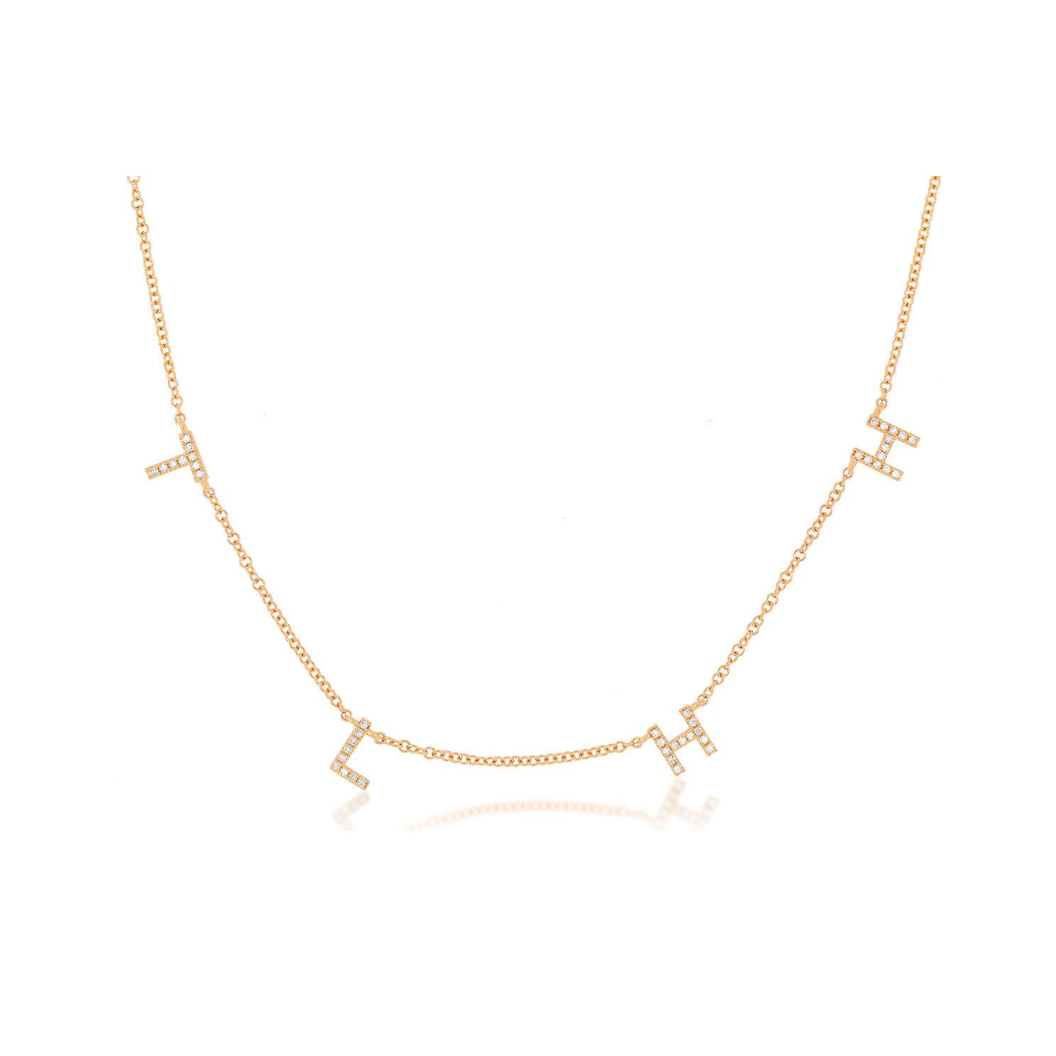 Diamond Multi Initial Necklace — EF Collection®