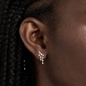 Diamond Drip Stud Earring | 14k Gold | EF Collection — EF Collection®