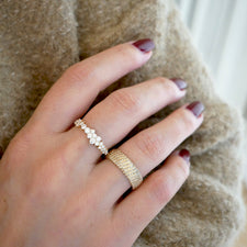 Diamond Cluster Ring | 14k Gold | EF Collection — EF Collection®