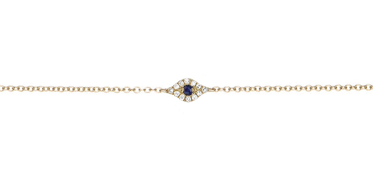 Diamond Evil Eye Chain Bracelet — EF Collection®