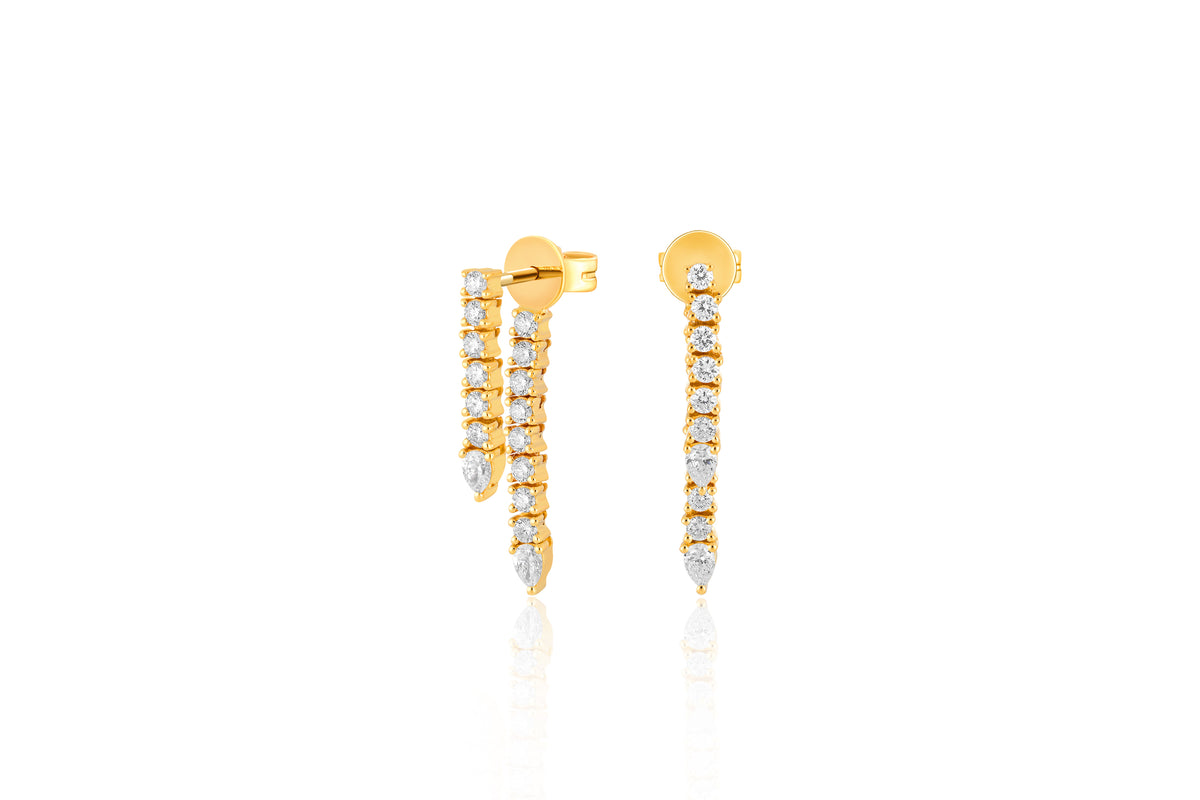 Diamond Teardrop Fringe Earring — EF Collection®