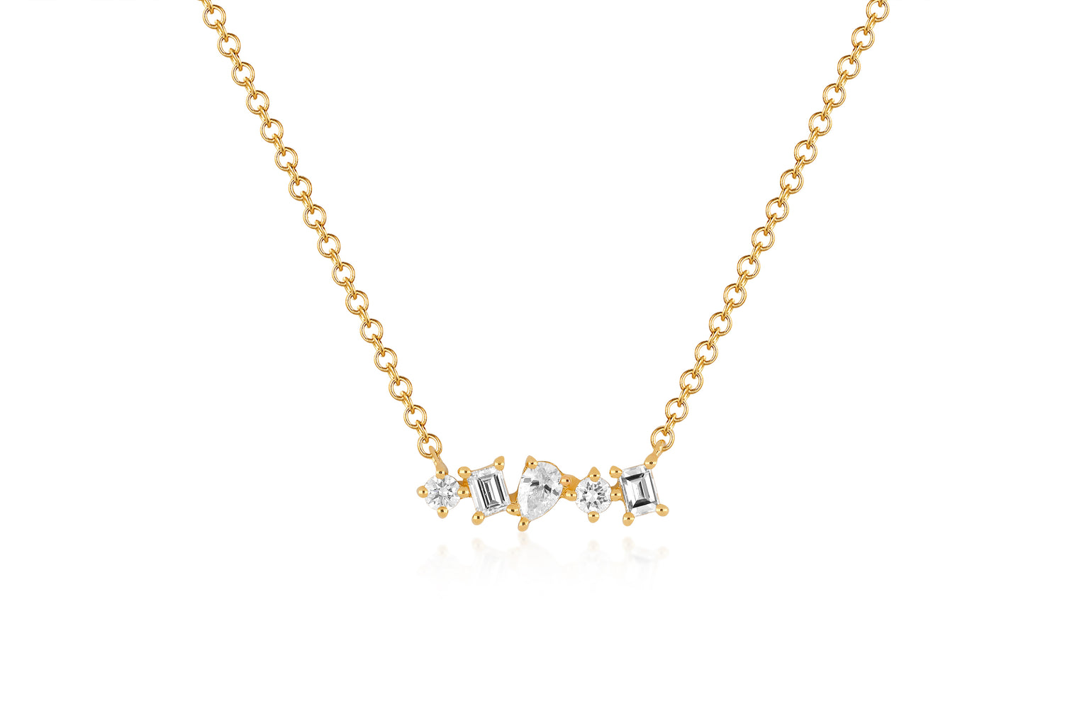 Diamond Bar Chain Bracelet — EF Collection®