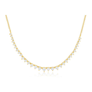 Graduated Diamond Necklace | 14k Gold | EF Collection — EF Collection®