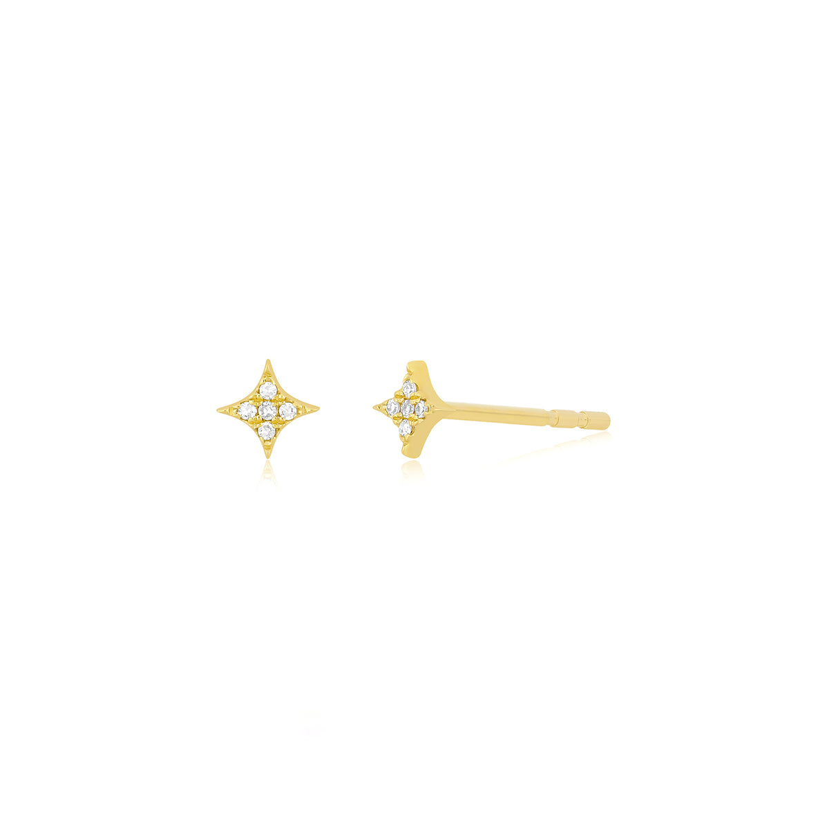 Diamond Sparkle Stud Earring | 14k Gold | EF Collection — EF Collection®