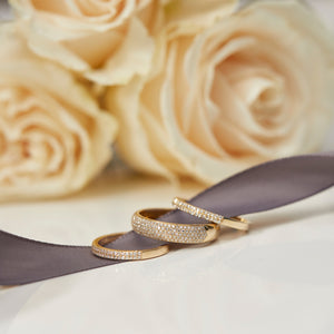 Double Diamond Eternity Band Ring — EF Collection®
